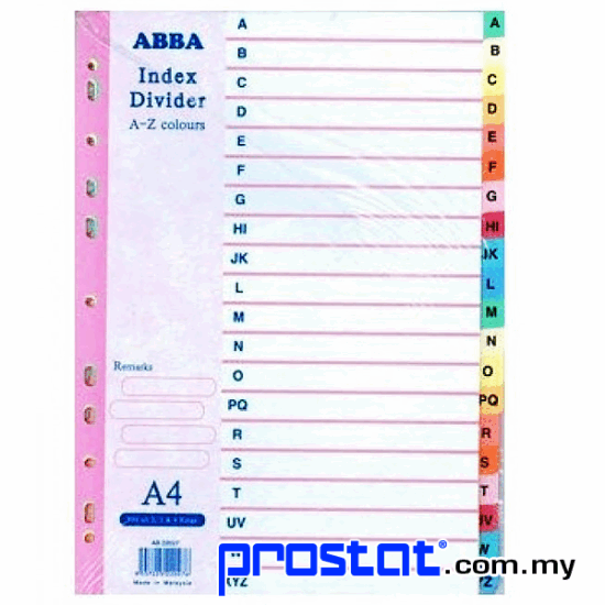 Index Divider | Office Supplies Malaysia | A4 Paper Supplier | Prostat