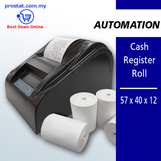 Cash Register Paper Roll High White 57 x 40 x 12mm |Malaysia