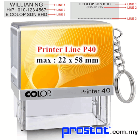 Colop P40 Self Inking Stamp Max Size 22mm (H) X 58mm (W) | One-Stop ...