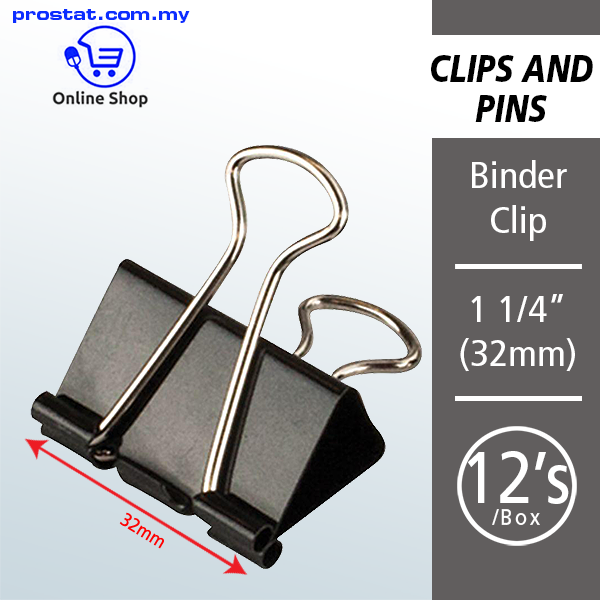 Binder_Clip_1_1-4″_(32mm)_12’s-Box-Art-Stationery-WEB-2020 | One-Stop ...