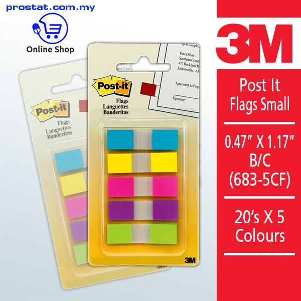 3M Post-It Flags Small 0.47" X 1.17 ( 683-5CF ) | Best Price