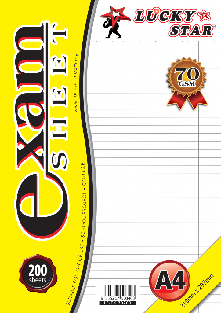 Lucky Star A4 70gsm Exam Sheet - Cheapest Price Online | One-Stop ...