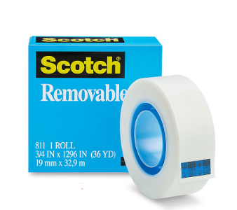 3M Scotch Removable Tape (811) - 19mm X 32.9m | Best Price