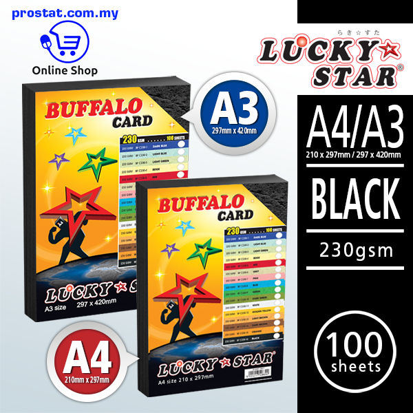 A3/A4 Fancy Card 230gsm-(16) Black Cheapest Online Promotion | prostat ...