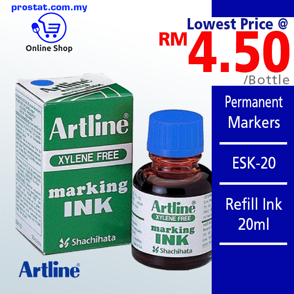 Artline Permanent Markers ESK-20 – Refill Ink 20ml – Lowest @RM4.50-RM4 ...