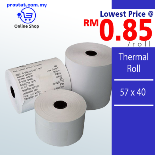 Thermal Receipt Paper Roll 57 x 40 mm | Malaysia Wholesale