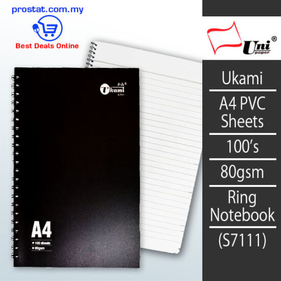 Unipaper Ukami A4PVC Sheets Ring Notebook S7111| Best Price