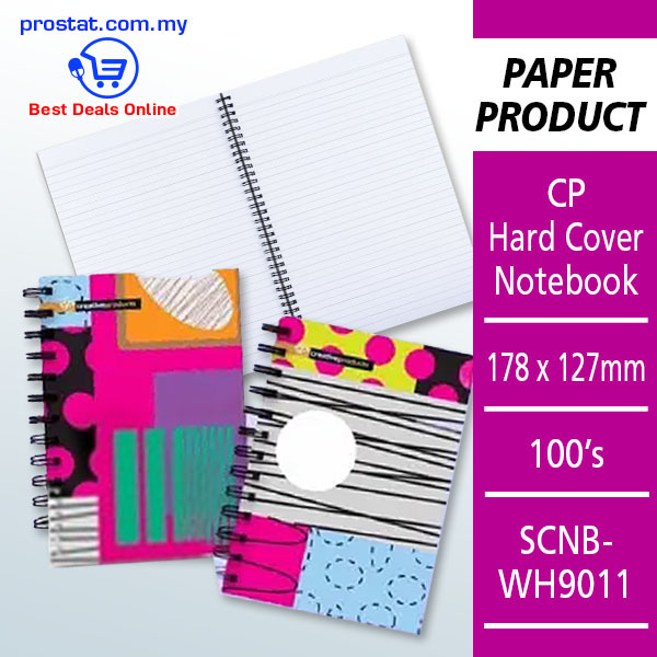 CP Hard Cover Notebook 178 x 127mm 100's - SCNB-WH9011