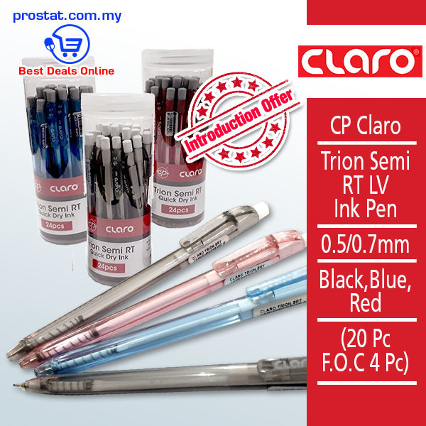 CP_Claro__Trion_Semi_RT_LV_Ink_Pen__0.5-0.7mm__Black,Blue,_Red ...