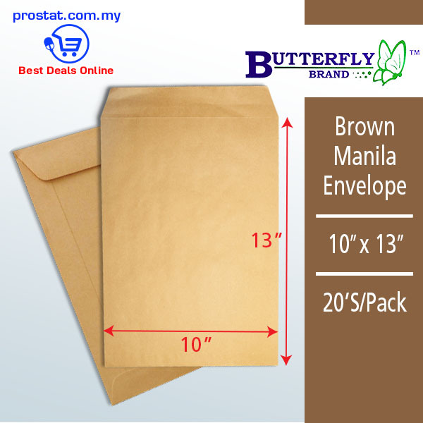 Butterfly_Brown_Manila_Envelope-10″x13″_20’S-Pack-Stationery-WEB-04-04 ...