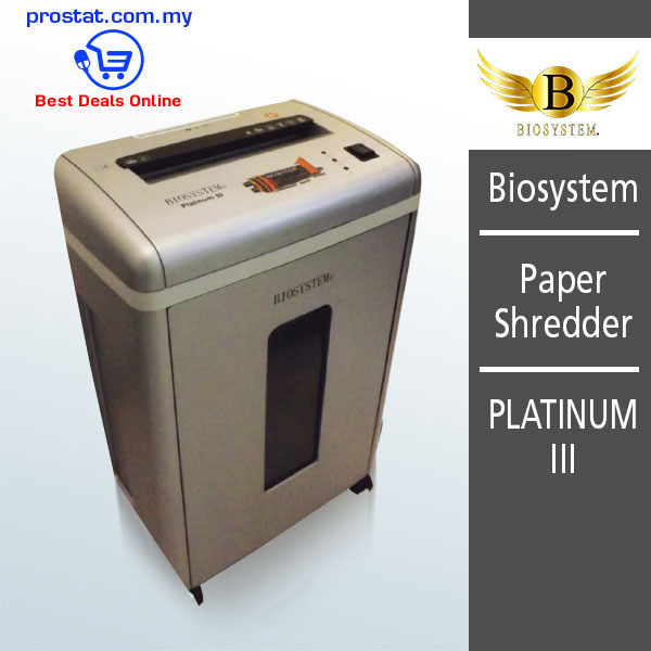 Biosystem Paper Shredder – PLATINUM III | Online Promotion
