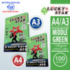 Lucky Star Green Color Card 120gsm A3/A4 (190 Sheets)